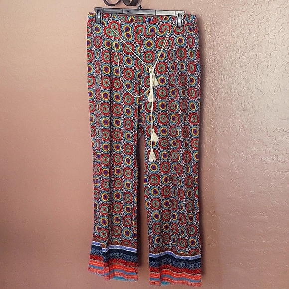 BeBop | Pants & Jumpsuits | Bebop Summer Boho Casual Wideleg Pants In ...